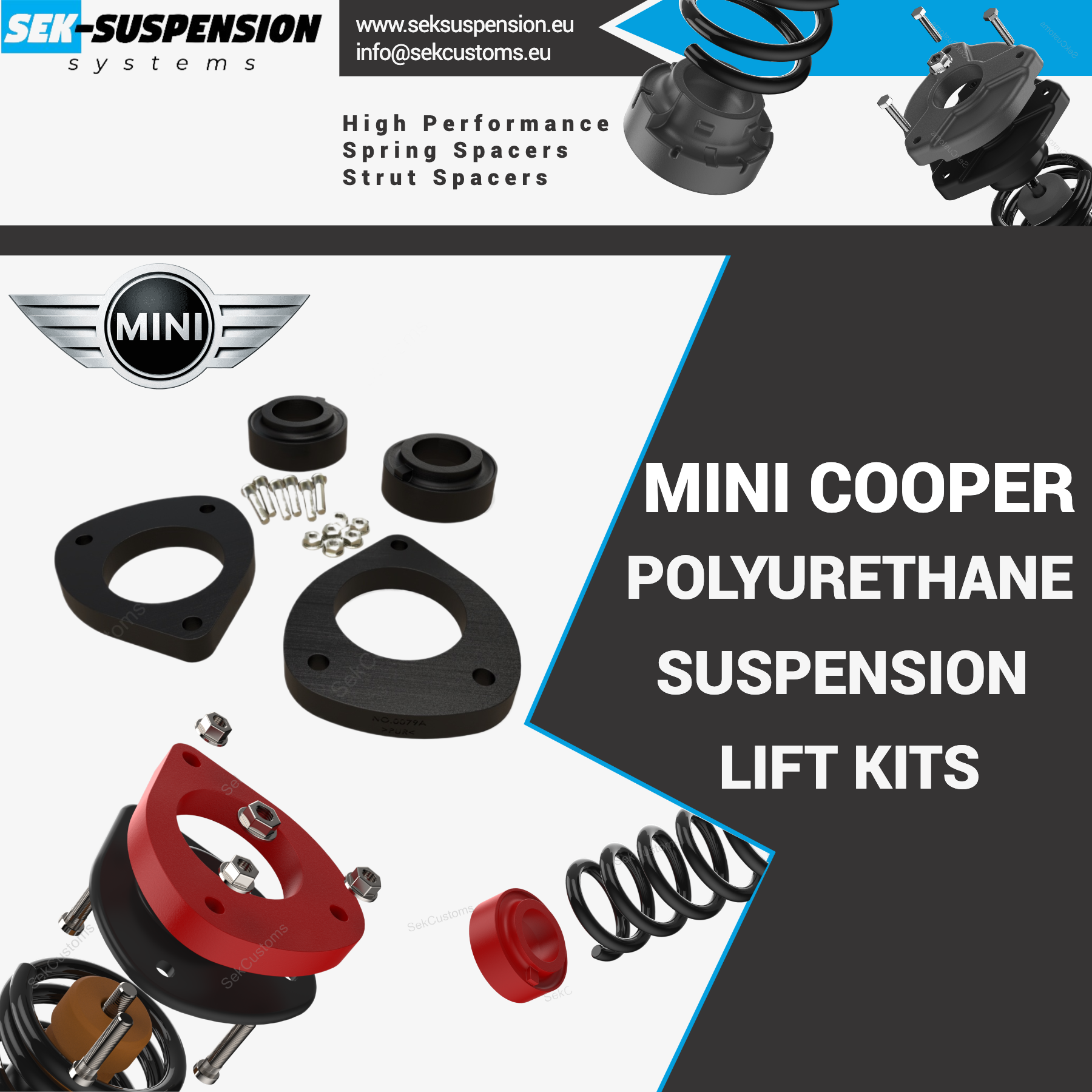 Mini Lift Kits | Spring, Coil & Strut Spacers for Ground Clearance ...