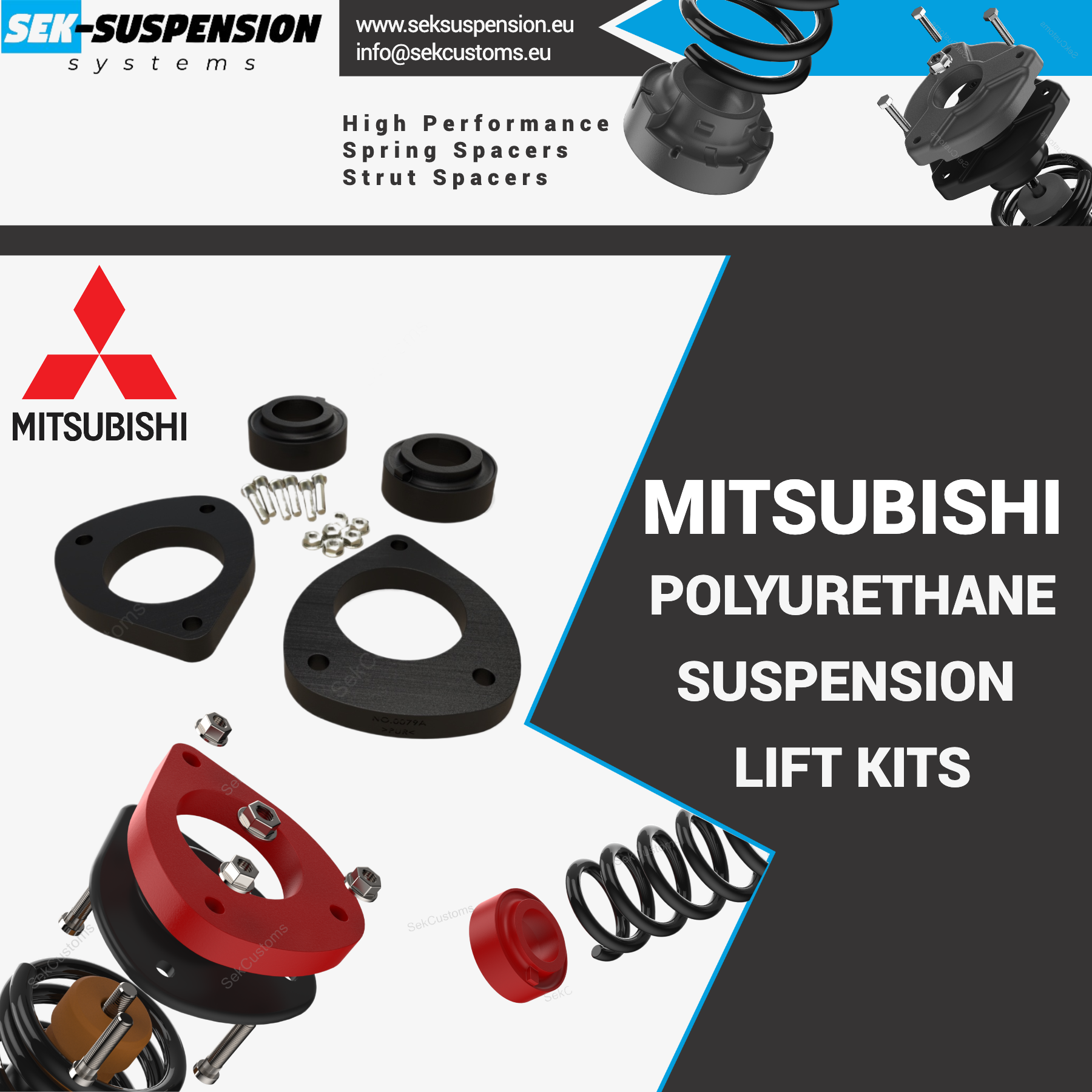 Mitsubishi Suspension Lift Kits Suspension Strut Spacers– SekSuspension