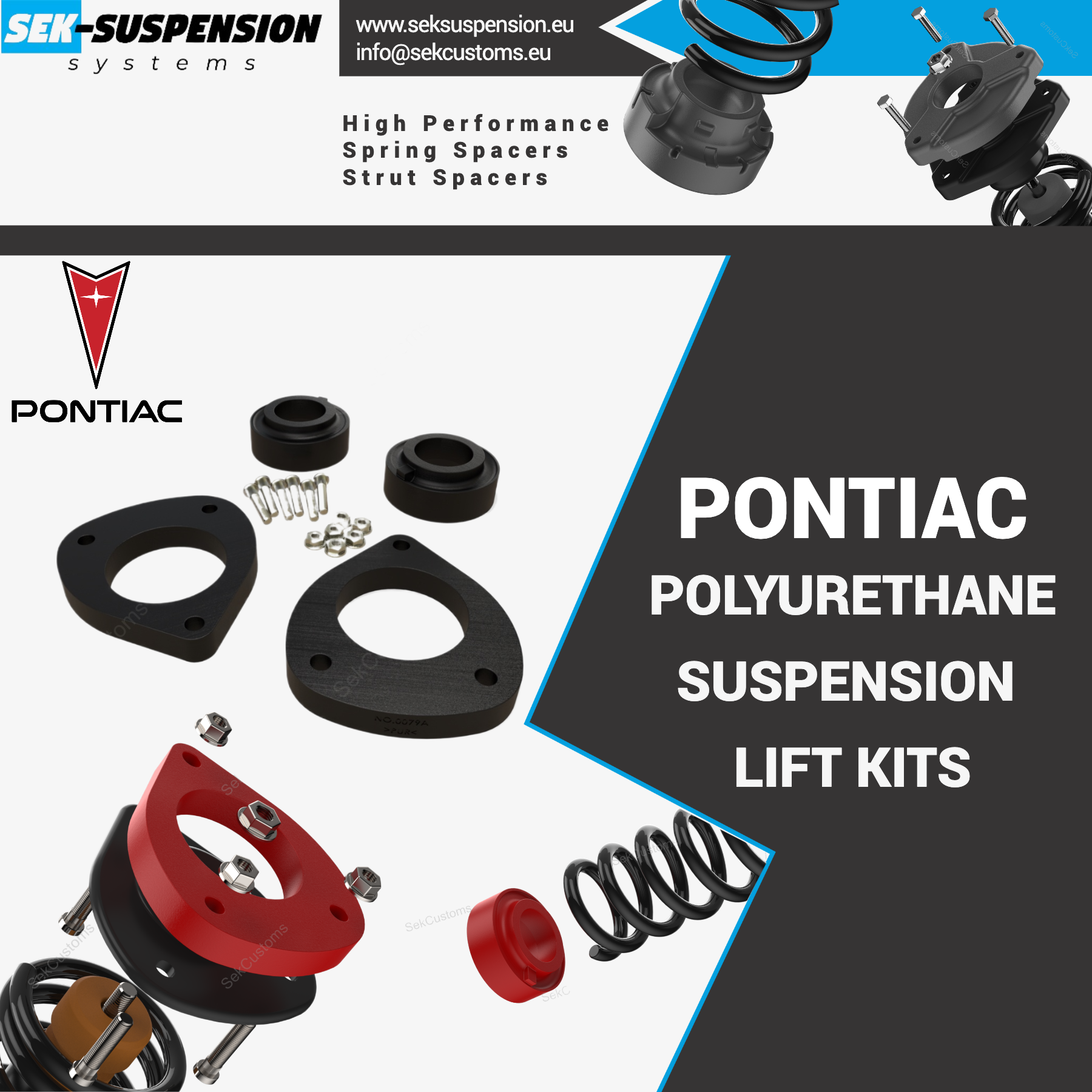 Pontiac Leveling Kits – 10mm to 50mm Lift Kits, Easy Install– SekSuspension