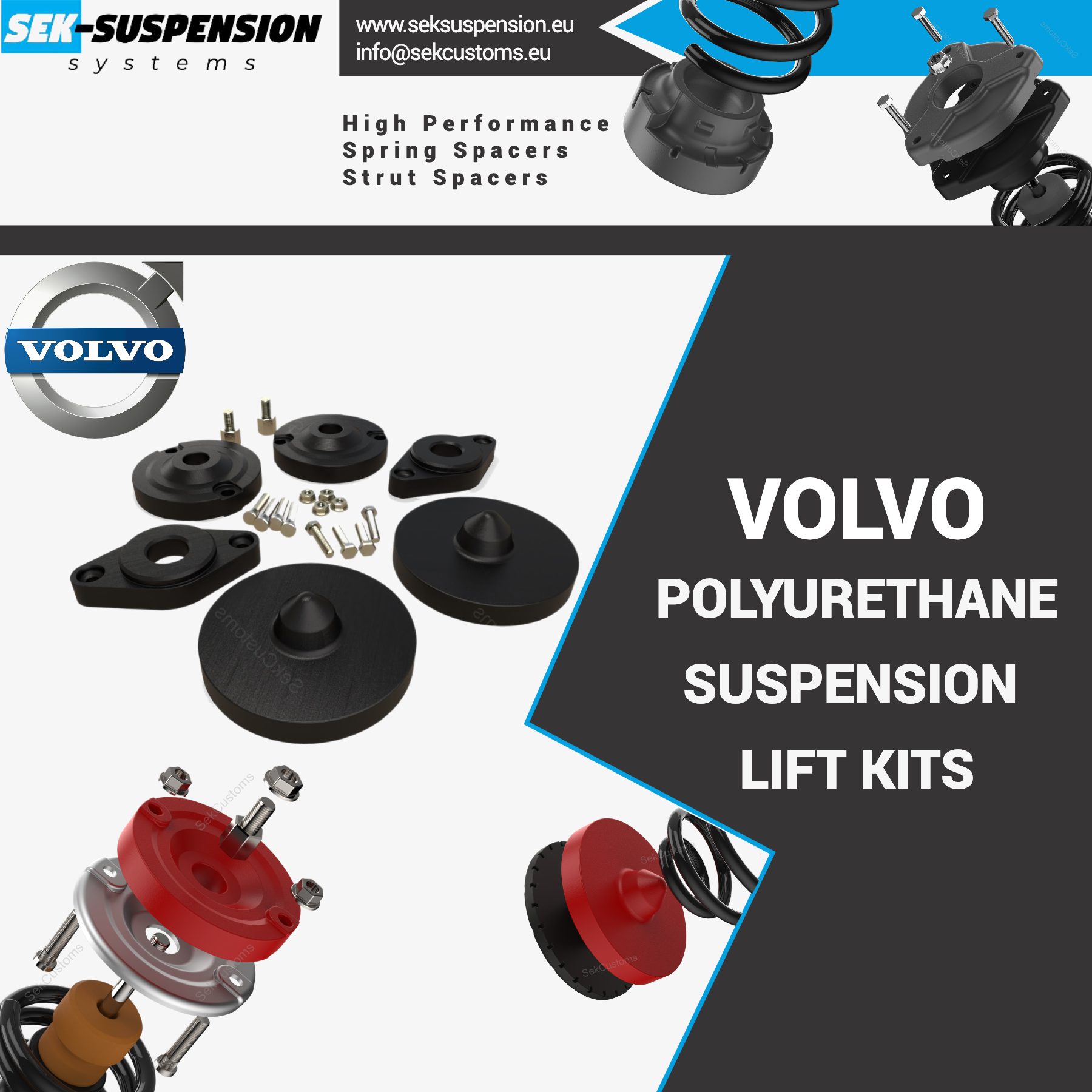 Volvo Suspension lift kits for most Volvo models.– SekSuspension