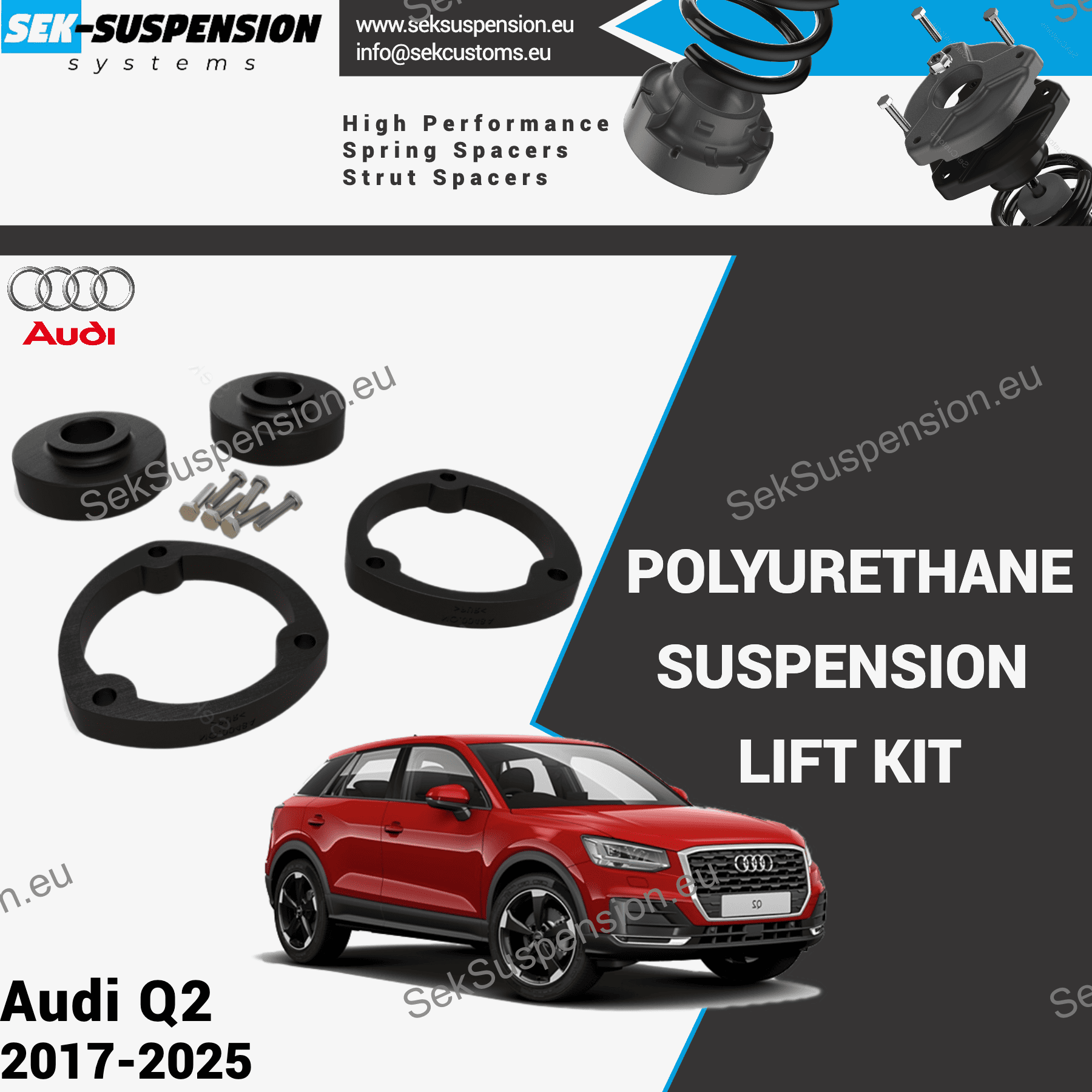 Audi Q2 Suspension Lift Kit, Leveling Kit– SekSuspension