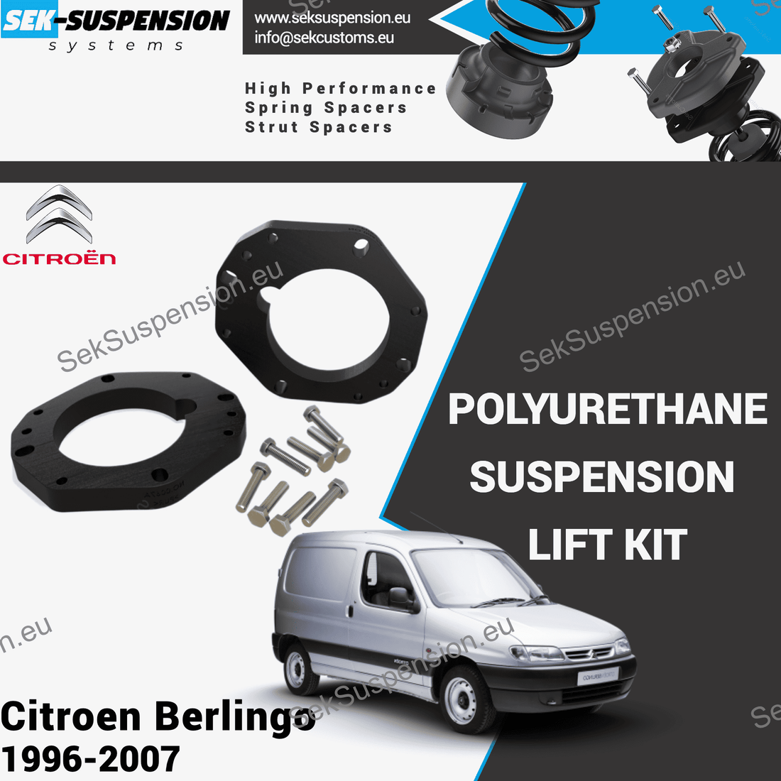 Citroen Berlingo First front Suspension Lift Kit 2th gen.– SekSuspension