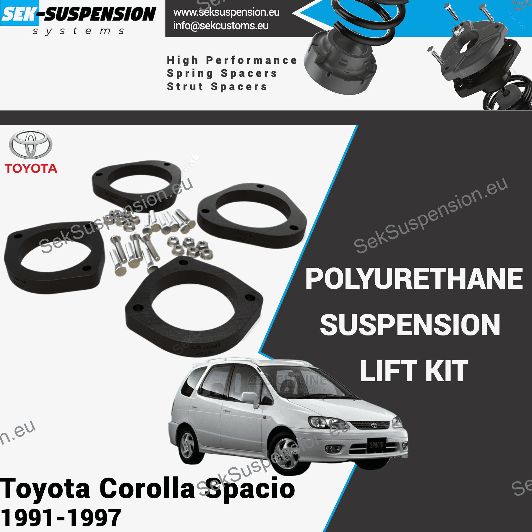 Toyota Corolla Spacio Suspension Lift Kit (1th gen.)– SekSuspension