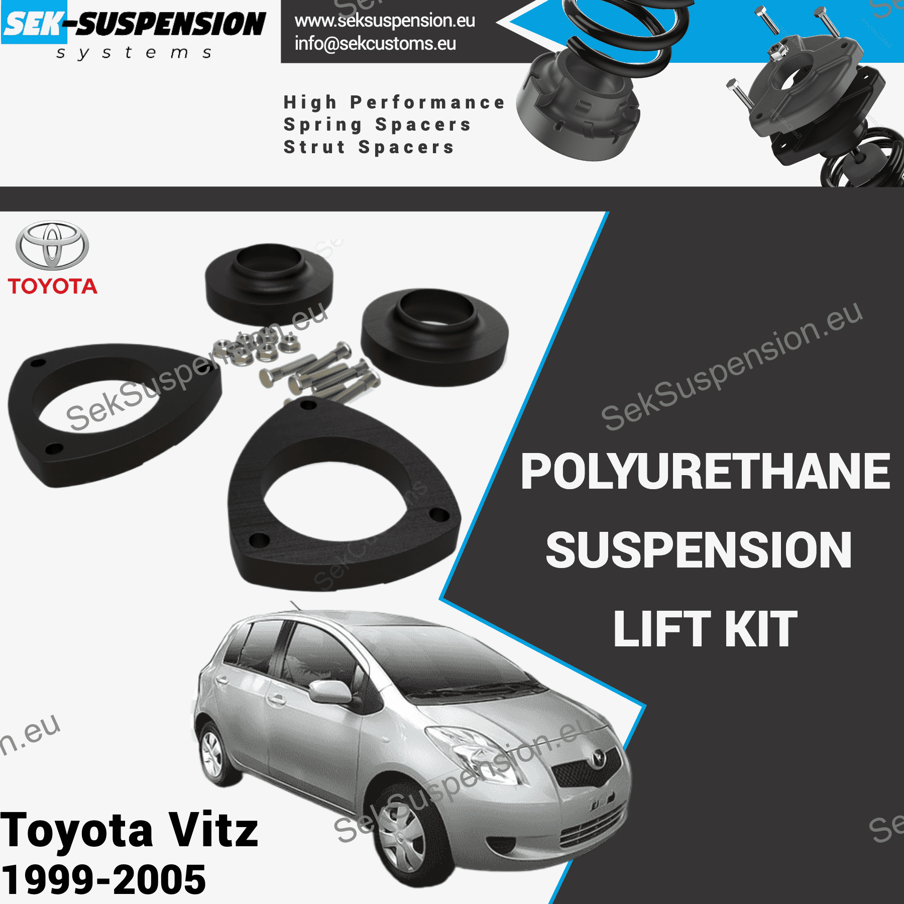 Toyota Vitz Suspension Lift Kit (1th gen.)– SekSuspension